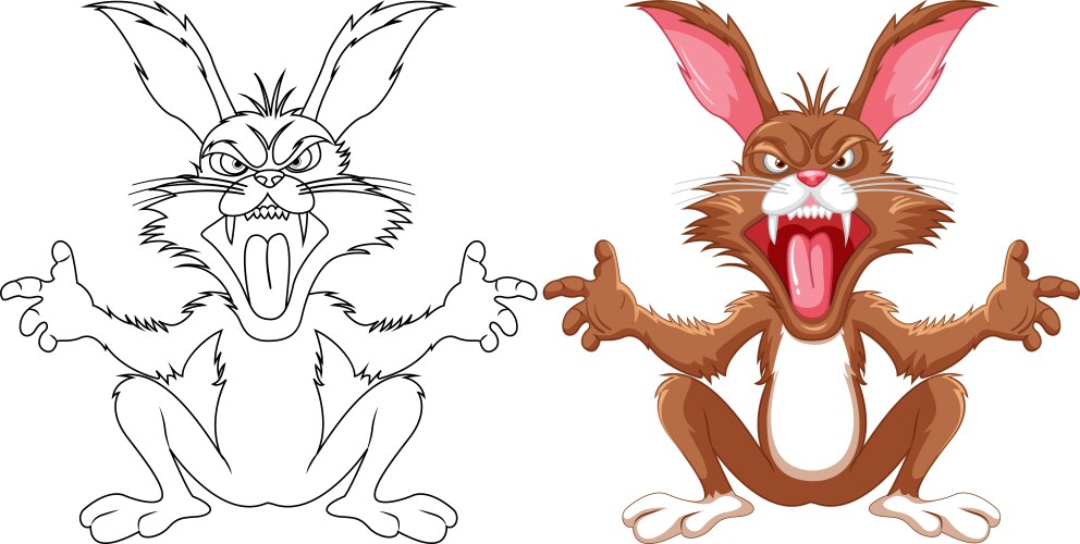 Rabbit Crazy Cartoon Vector Images (over 880)