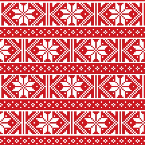 Winter folk art seamless pattern christmas Vector Image