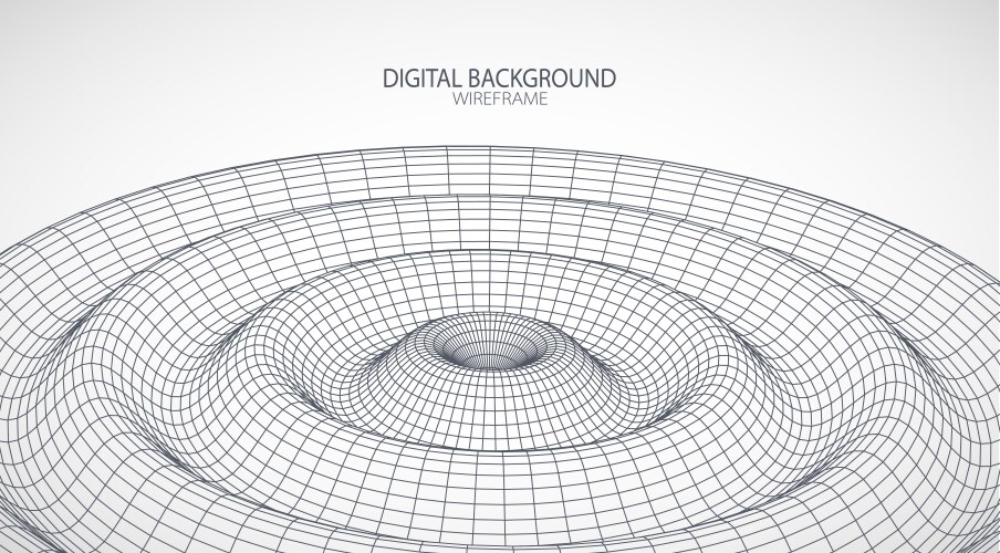 Abstract background with waves 3d surface Vector Image