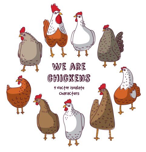 Crazy Chicken Vector Images (over 400)