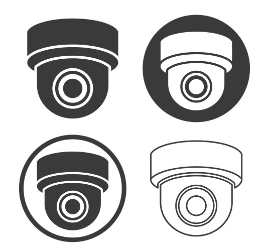Cctv security camera icon cameras in use Vector Image