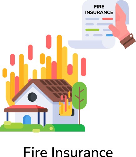 Fire insurance Royalty Free Vector Image - VectorStock