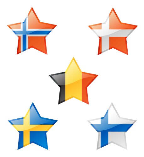 Flags star Royalty Free Vector Image - VectorStock