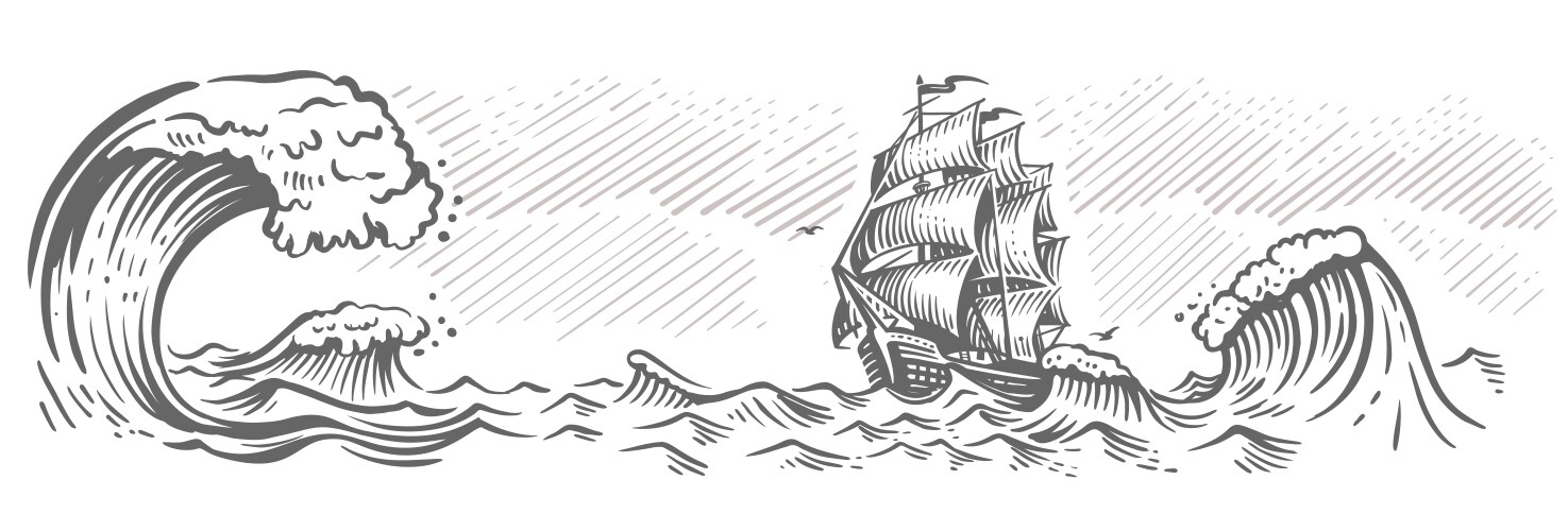 Ocean Wave Line Drawing Vector Images (over 10,000)