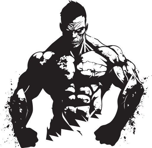 Muscle man bodybuilder sport logo Royalty Free Vector Image