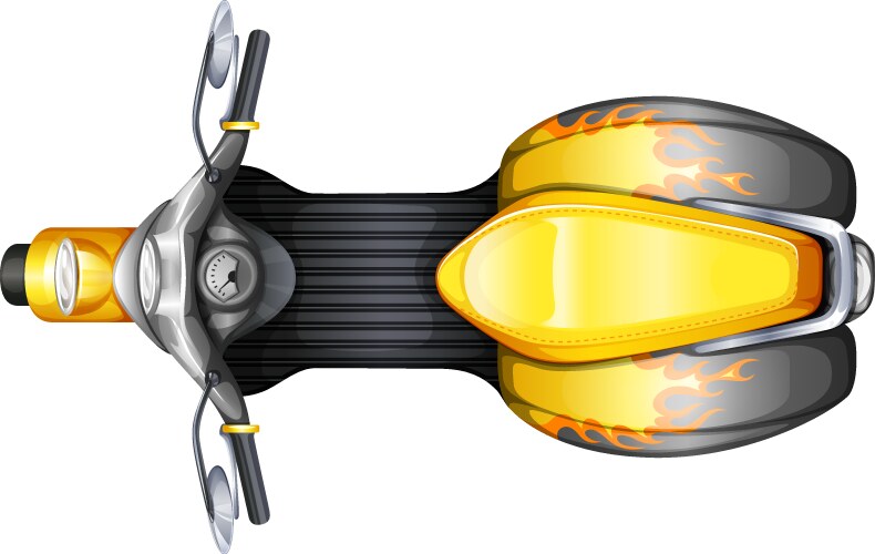 Scooter top view template Royalty Free Vector Image