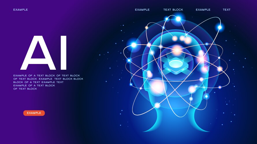 Futuristic artificial intelligence concept cyber Vector Image