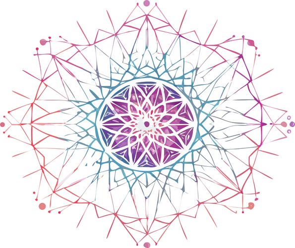 Floral Geometry Radial Pattern – Royalty-Free Vector | VectorStock