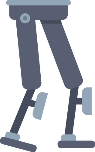 Human leg with exoskeleton brace supporting knee Vector Image