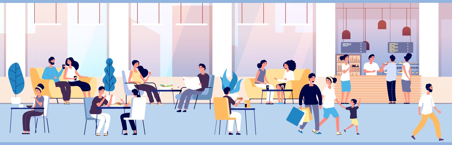 Family lunch happy people eating together Vector Image