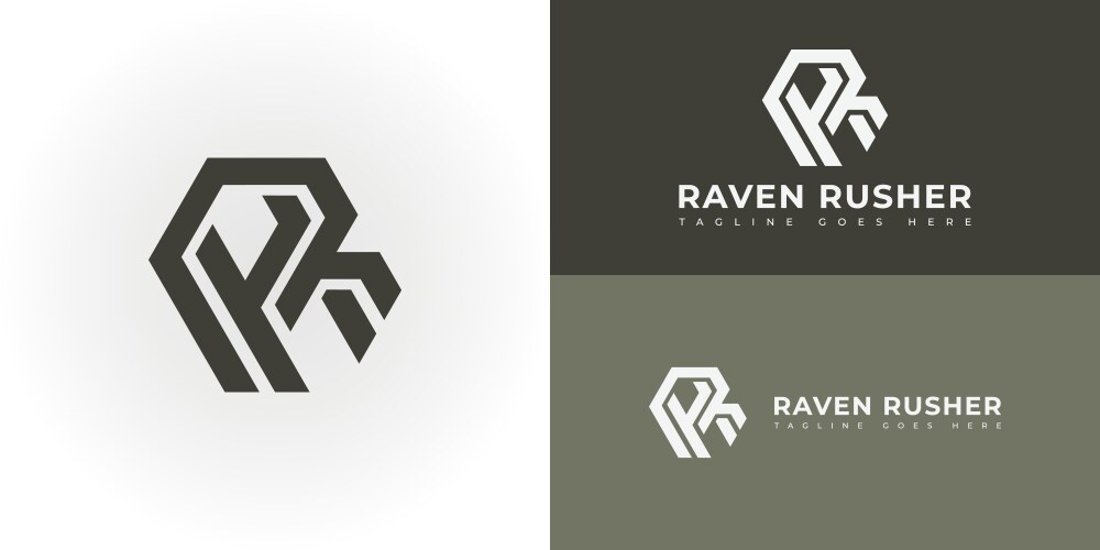 Abstract initial double latin letter r logo Vector Image