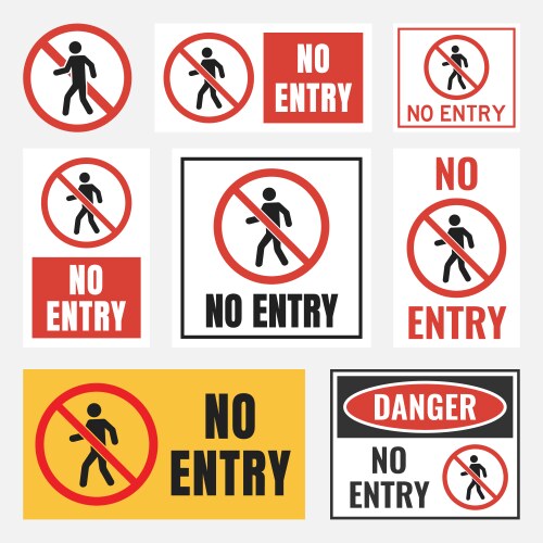 No Entry Sign Vector Images (over 9,200)