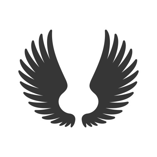 White angel wings icon Royalty Free Vector Image