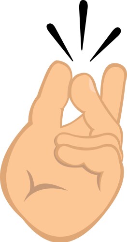 Brown hand fingers snapping Royalty Free Vector Image