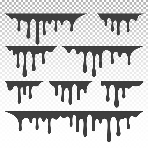 Dripping flowing liquid line art Royalty Free Vector Image