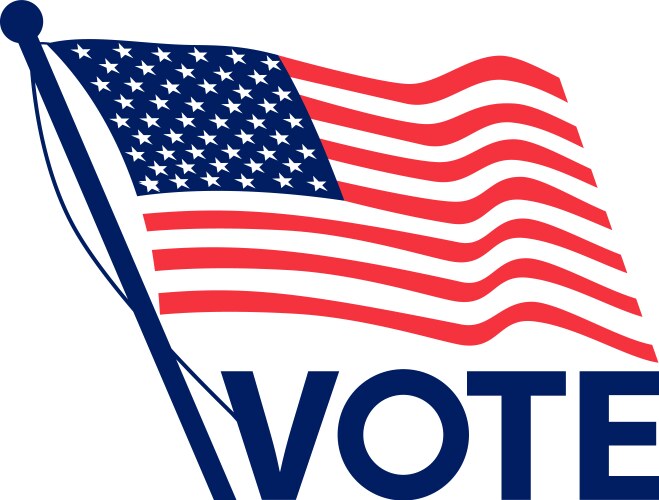 American waving flag Royalty Free Vector Image