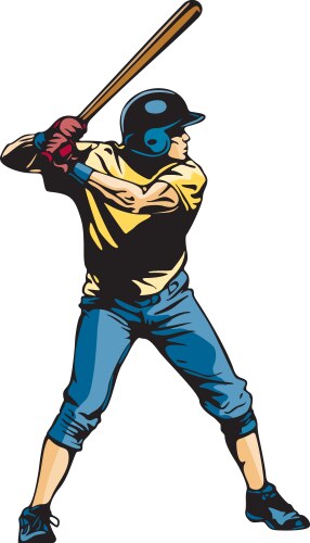 Baseball player Royalty Free Vector Image - VectorStock