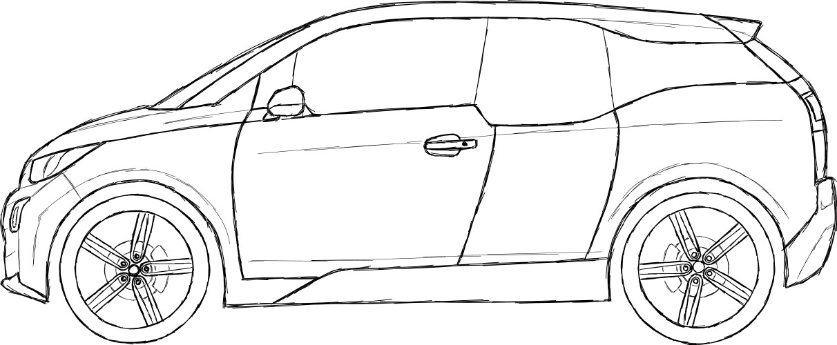 Bmw e34 Royalty Free Vector Image - VectorStock