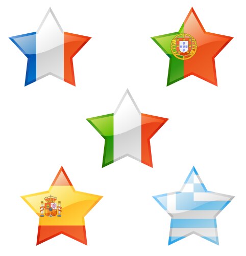 Flags star Royalty Free Vector Image - VectorStock