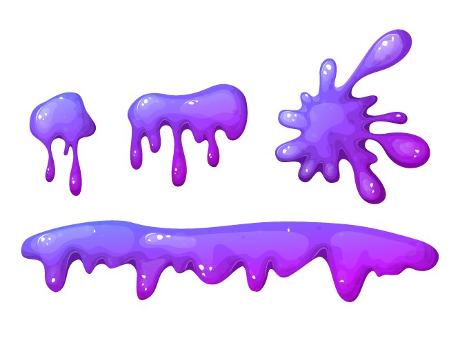 Splat slime mucus sticky liquid goo spots Vector Image