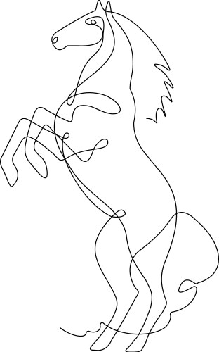 One Line Horse Vector Images (over 1,500)