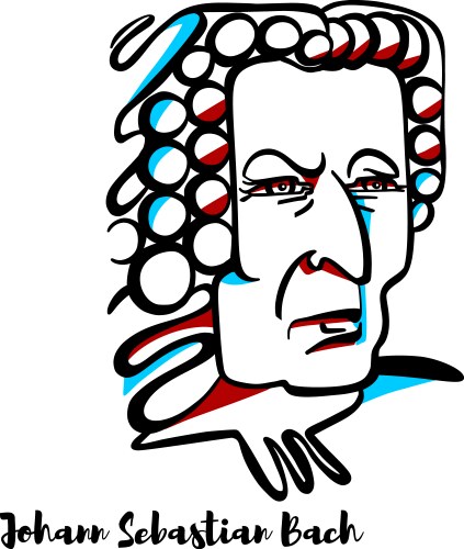 Johann sebastian bach Royalty Free Vector Image