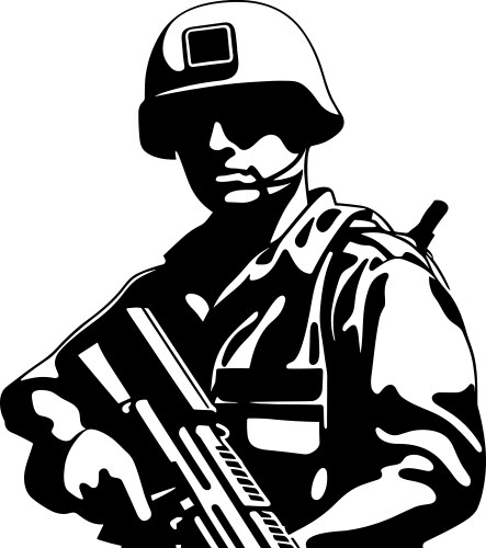 Military sketch art Royalty Free Vector Image - VectorStock