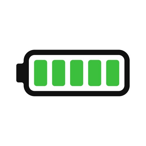 Battery capacity charging coloured icon on white Vector Image