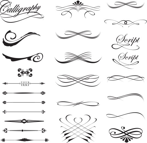 Calligraphy Lines Vector Images (over 160,000)
