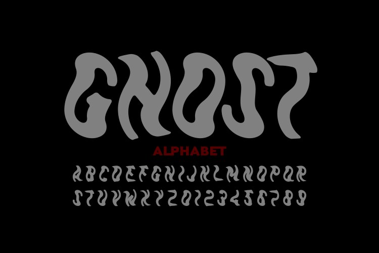 Alphabet Ghost Font Vector Images (over 960)