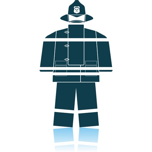 Fire service uniform icon Royalty Free Vector Image