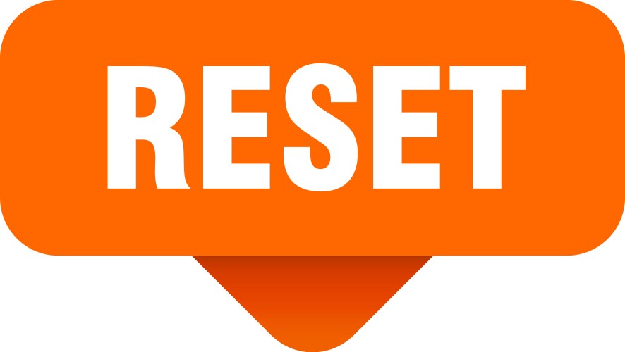 Reset sticker sign on transparent background Vector Image