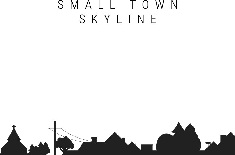 Small Town Silhouette Vector Images (over 800)