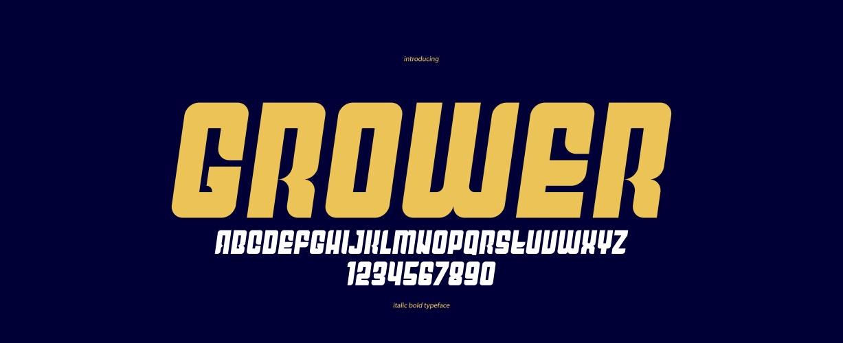 Bold simple sans serif display font for logos Vector Image