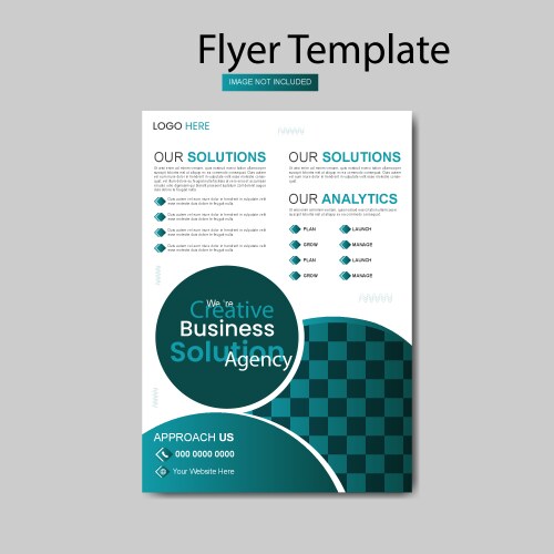 Business flyer design template graphic Royalty Free Vector