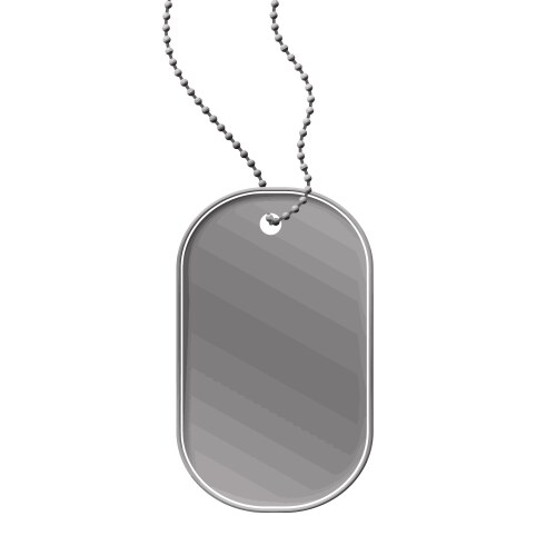 Dog tag on white background Royalty Free Vector Image