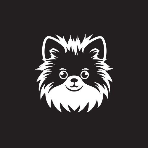 Pomeranian - minimalist and flat logo Royalty Free Vector