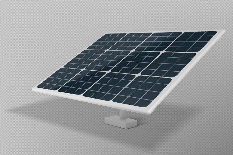 Solar panels realistic 3d set Royalty Free Vector Image