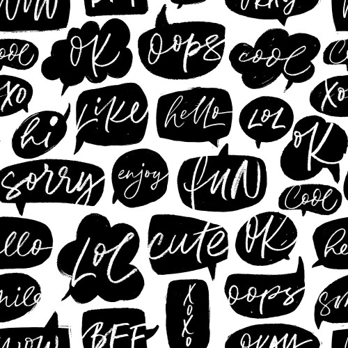 Speech Bubble Seamless Pattern Royalty Free Vector Image
