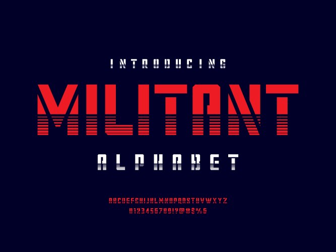 Damaged font design alphabet letters and numbers Vector Image