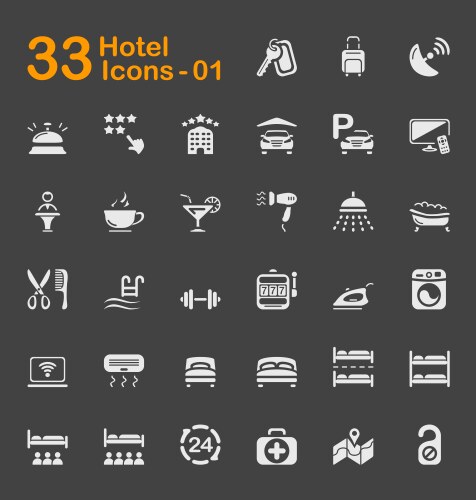 Hotel Facilities Icons Vector Images (over 1,300)