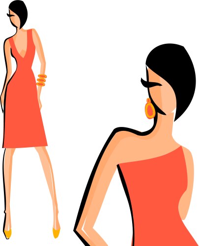 Fashion model Royalty Free Vector Image - VectorStock