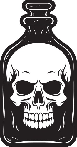 Poisonous portrait toxic skull logo design Vector Image