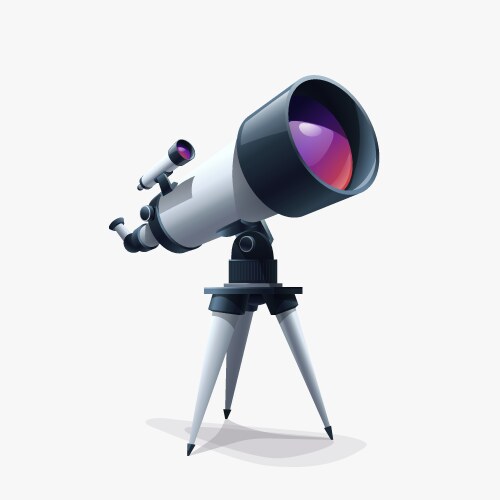 Telescope cartoon Royalty Free Vector Image - VectorStock