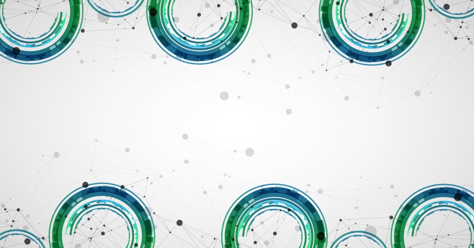 Technical background with plexus effect and wave Vector Image