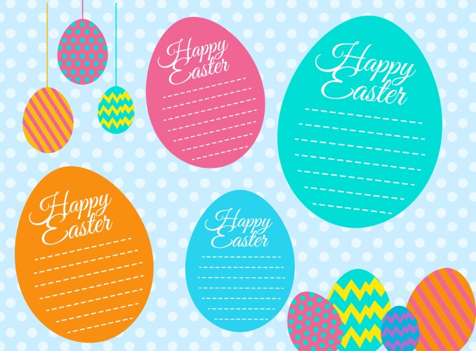 An easter sunday empty card template Royalty Free Vector