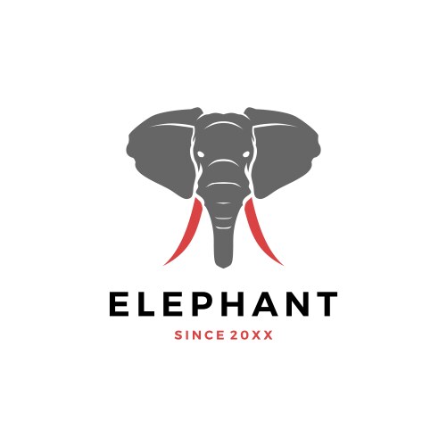 Elephants logo sign Royalty Free Vector Image - VectorStock