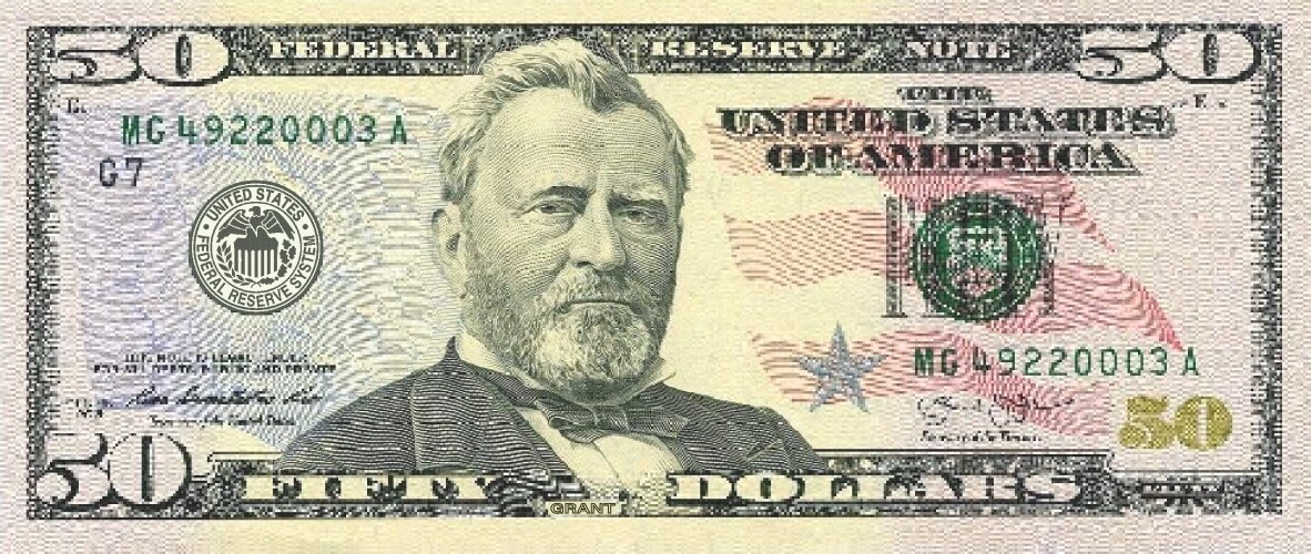 Obverse high polygonal pixel mosaic banknote usa Vector Image