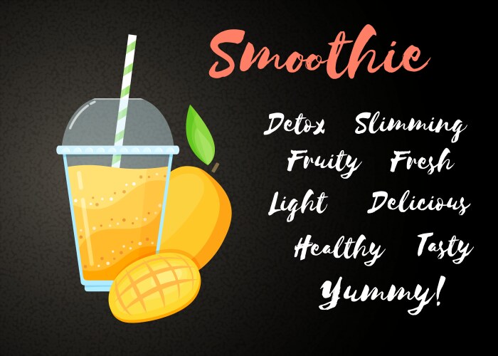 Mango smoothie Royalty Free Vector Image - VectorStock