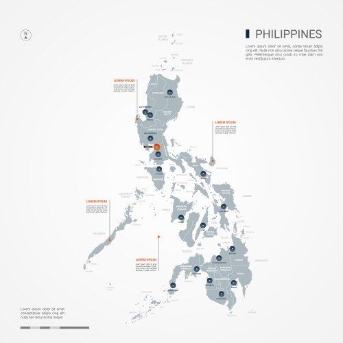 Bicol region location within philippines map Vector Image